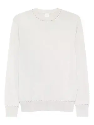 Eleventy Crew-neck Stitch-detail Sweater
