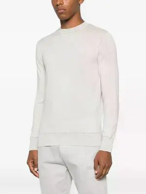 Eleventy Crew-neck Stitch-detail Sweater