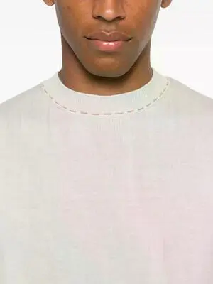 Eleventy Crew-neck Stitch-detail Sweater