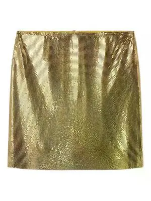 Versace Atelier Metal Mesh Mini Skirt - Gold