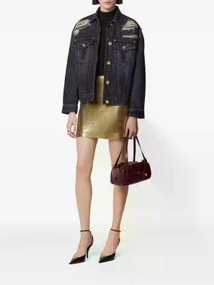 Versace Atelier Metal Mesh Mini Skirt - Gold