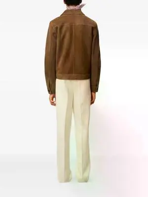 AMI Paris Suede De Coeur Jacket - Brown
