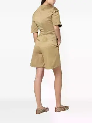 THELATEST Cotton Playsuit With Concealed Front Fastening