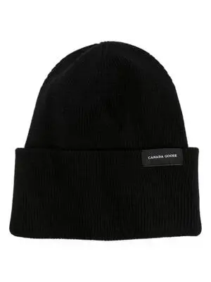 Canada Goose Ribbed-knit Wool Beanie - Black