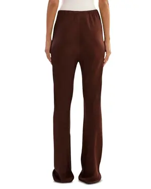 LAMARQUE Emile Satin Pants - Brown