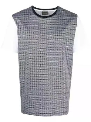 BILLIONAIRE Two-tone Cotton T-shirt
