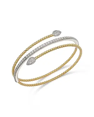 Bloomingdale'S Diamond Bypass Bracelet - Two Tone