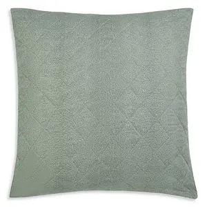 MATOUK Jasper Quilted Euro Sham Green