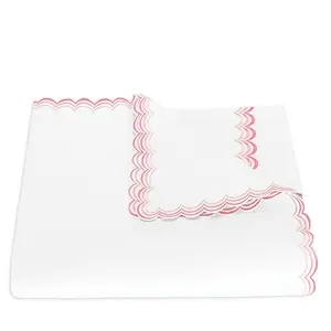 MATOUK Stella Scalloped Embroidered Duvet Cover, Full/queen - Pink