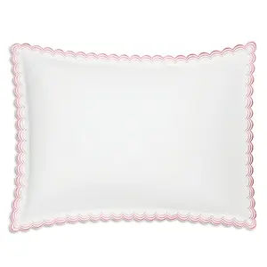 MATOUK Stella Scalloped Embroidered Standard Sham - Pink