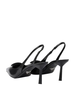 Prada Brushed Leather Slingback Pumps