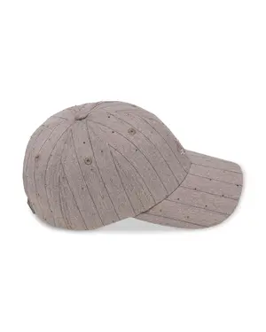 Maje Studded Striped Cap - Light Grey