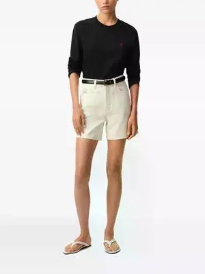 AMI Paris De Coeur Organic Cotton Long-sleeve T-shirt - Black