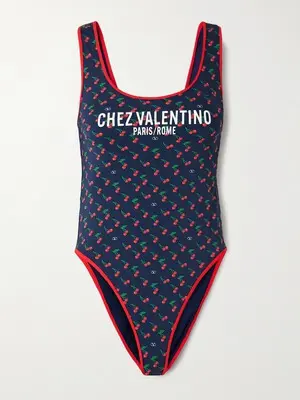 Valentino Garavani Printed Swimsuit - Blue