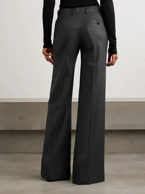 Stella McCartney Wool-felt Flared Trousers - Gray