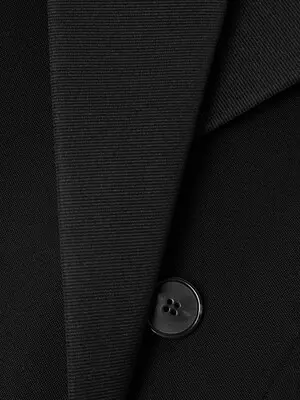 Givenchy Double-breasted Grain De Poudre Wool Blazer With Faille Trim