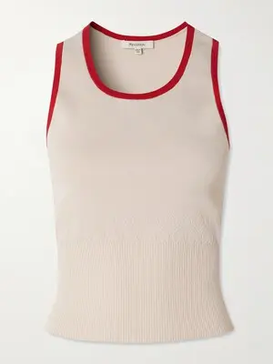 JW Anderson Two-tone Cotton-blend Jersey Tank