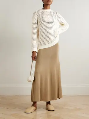 LESET Lucy Crocheted Cotton Sweater