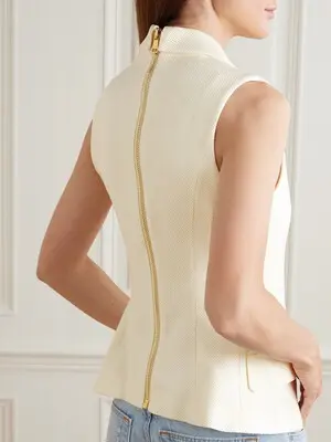 Balmain Button-embellished Jacquard Vest