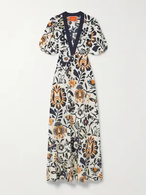 La DoubleJ Marlene Silk-crepe Maxi Dress - Multi