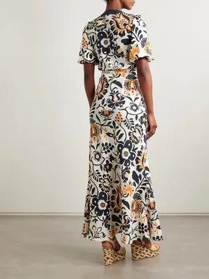 La DoubleJ Marlene Silk-crepe Maxi Dress - Multi