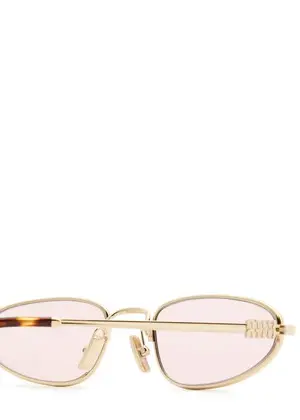 Miu Miu Narrow Oval-frame Sunglasses
