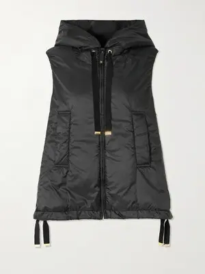 Max Mara The Cube Hooded Padded Vest - Black