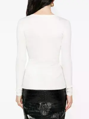 Elisabetta Franchi Button-detailed Ribbed Top