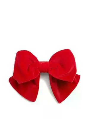 Patou Velvet Bow Hair Clip - Red