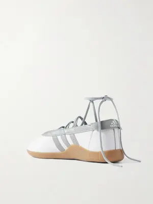 ADIDAS ORIGINALS Taekwondo Mei Metallic Leather-trimmed Sneakers