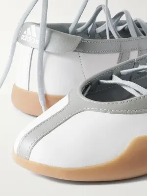 ADIDAS ORIGINALS Taekwondo Mei Metallic Leather-trimmed Sneakers