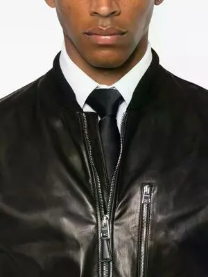 Givenchy Leather Zip-up Bomber Jacket