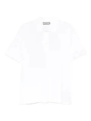 Canali Short-sleeved Polo Shirt - White