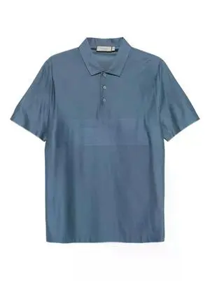Canali Stripe-detail Polo Shirt - Blue