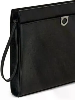 FERRAGAMO Gancini Clutch Bag - Black