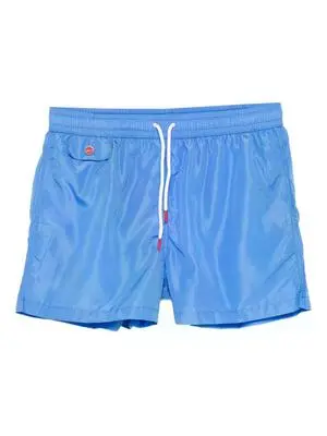 Kiton Drawstring-waist Swim Shorts - Blue