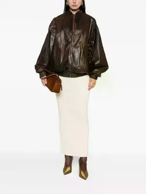 Magda Butrym Leather Bomber Jacket
