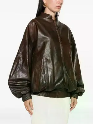Magda Butrym Leather Bomber Jacket