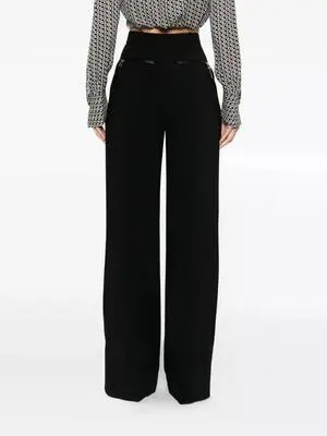 Elisabetta Franchi Pleated Wide-leg Trousers