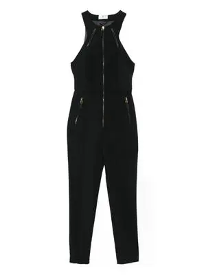 Elisabetta Franchi Zip-front Halterneck Jumpsuit - Black