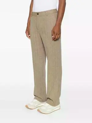 GOLDEN GOOSE Textured Linen-blend Trousers