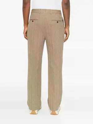 GOLDEN GOOSE Textured Linen-blend Trousers