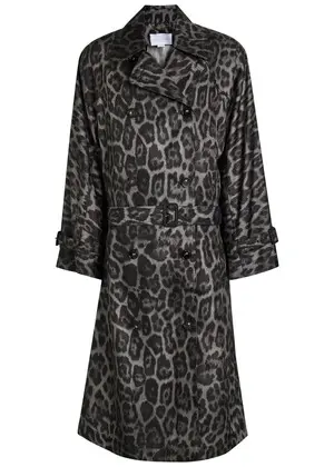 Stella McCartney Leopard-print Shell Trench Coat