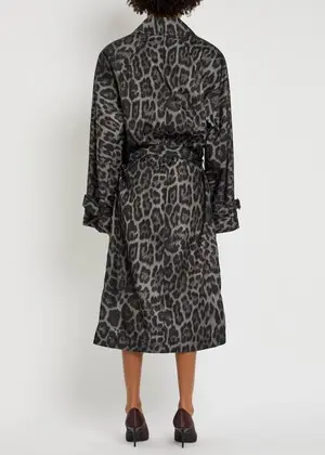 Stella McCartney Leopard-print Shell Trench Coat