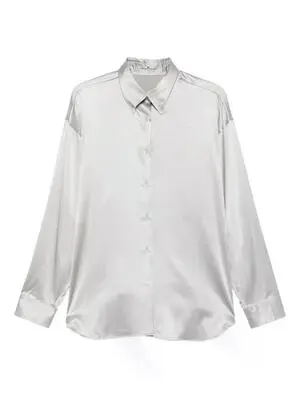 Ermanno Scervino Button-down Satin Shirt - Grey
