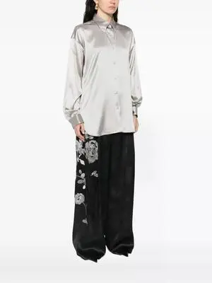 Ermanno Scervino Button-down Satin Shirt - Grey