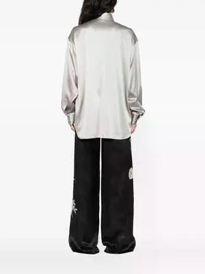 Ermanno Scervino Button-down Satin Shirt - Grey
