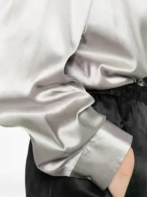 Ermanno Scervino Button-down Satin Shirt - Grey