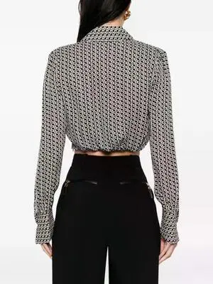 Elisabetta Franchi Geometric-print Wrap Top