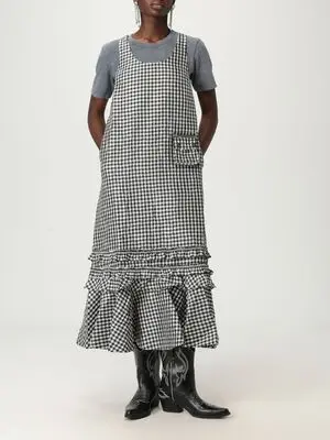 GANNI Checked Maxi Dress
